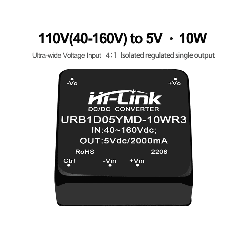 110V to 5V 10W 1000mA DC to DC 91% transfer input power supply module ...