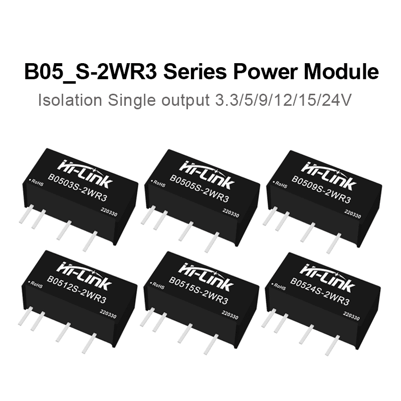 B0512S-2WR3/B0503S/B0505S/B0509S/B0515S/B0524S-2WR3 DC to DC 5V to 5V/3 ...