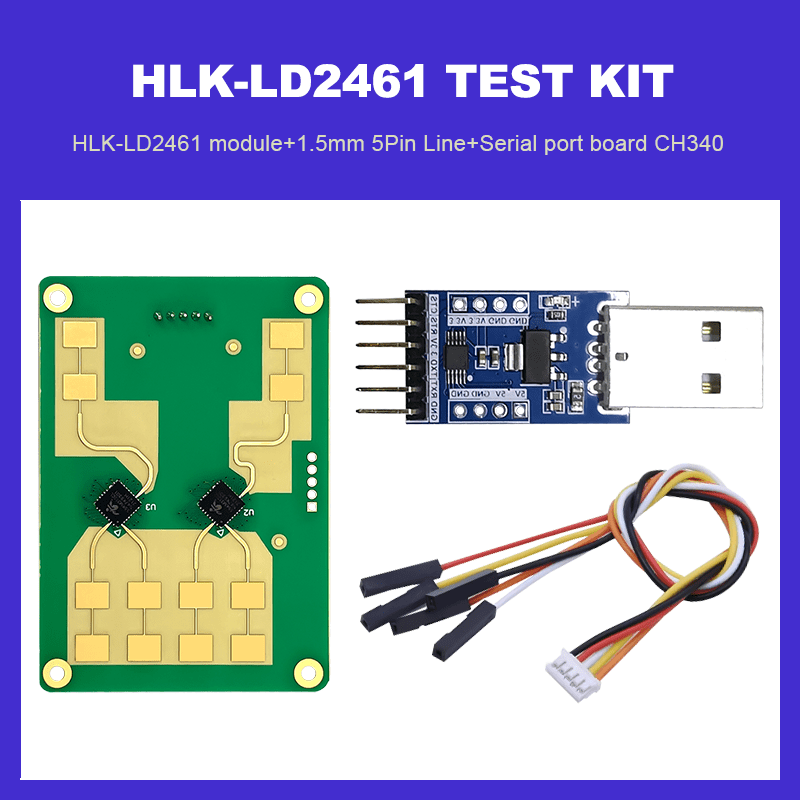 24Ghz Human Presence Body Induction Distance Detection Radar Sensor Module support GPIO and UART ...